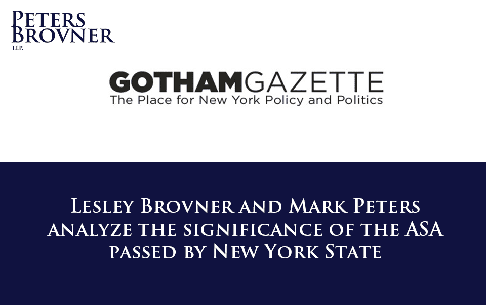 Lesley Brovner and Mark Peters analyze the significance of the ASA ...